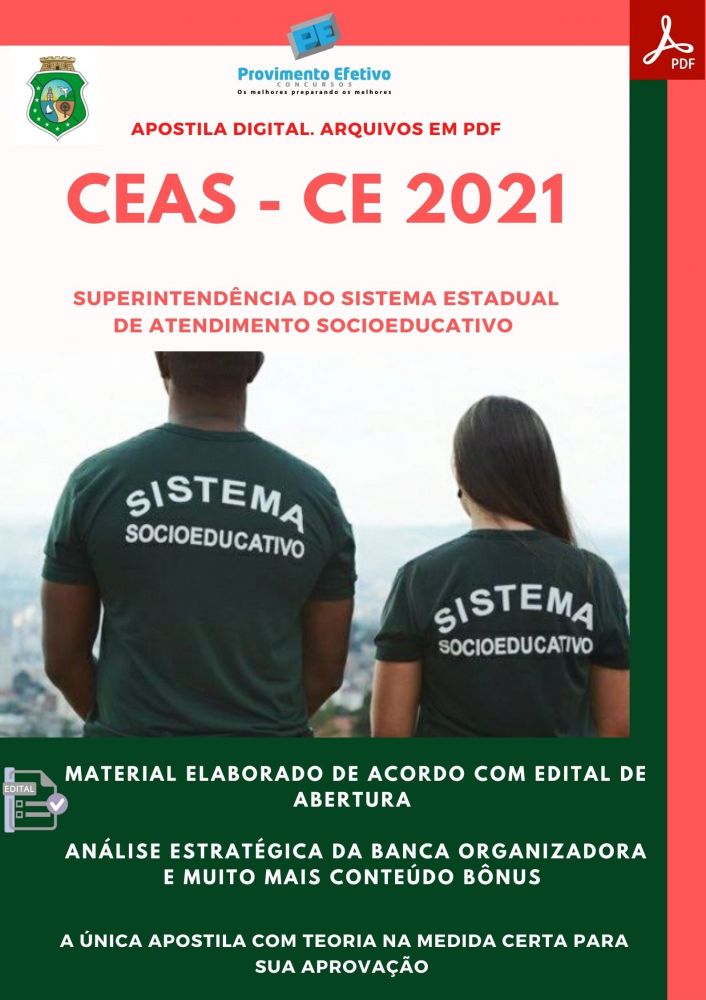 Provimento Efetivo Concursos - Apostila SEAS CE Socioeducador Prova 2021 Provimento Efetivo Concursos - Apostila SEAS CE Socioeducador Prova 2021